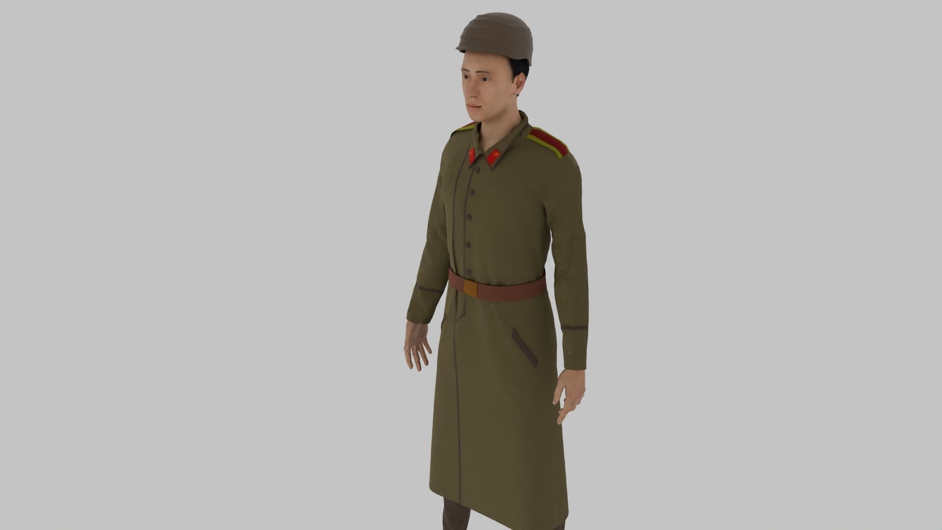 3D model WWII Soviet Union Soldier VR / AR / low-poly | CGTrader
