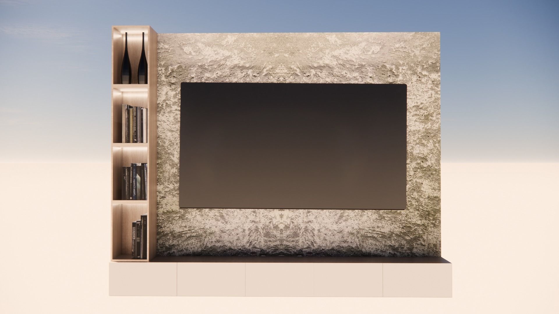 Interior TV Unit 3D model animated | CGTrader