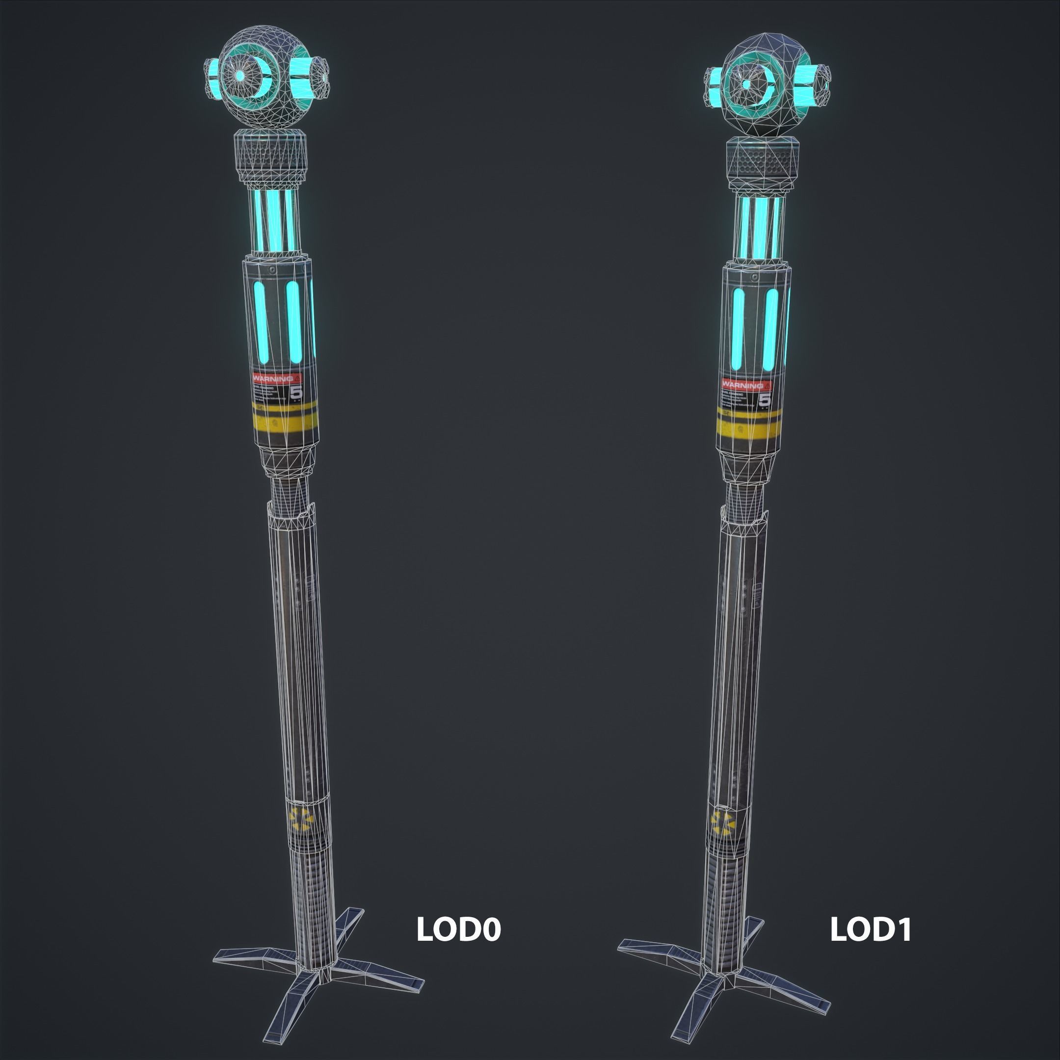 3D model Sci-Fi Lightning Pole Device VR / AR / low-poly | CGTrader