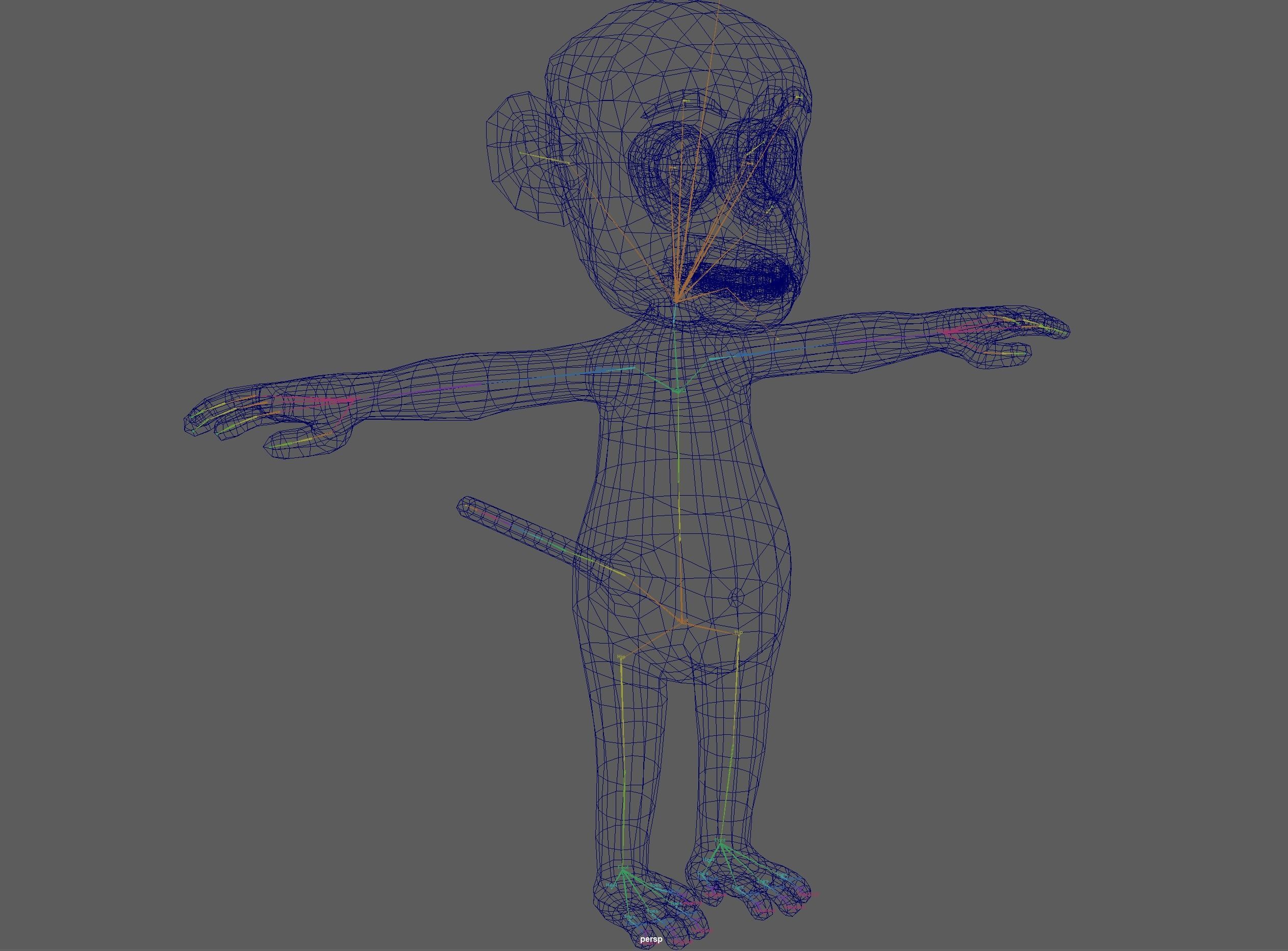 3D model Cute Cartoon Monkey Rigged VR / AR / low-poly | CGTrader