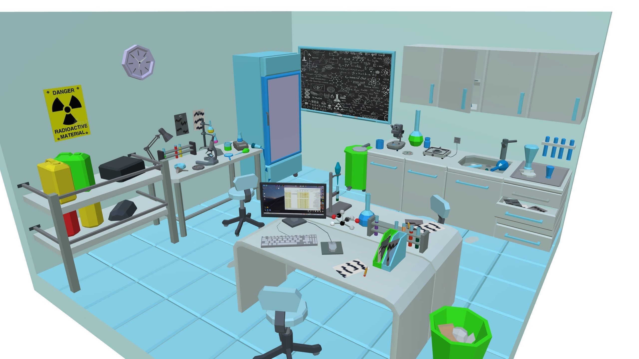 3D model Chemistry lab VR / AR / low-poly | CGTrader