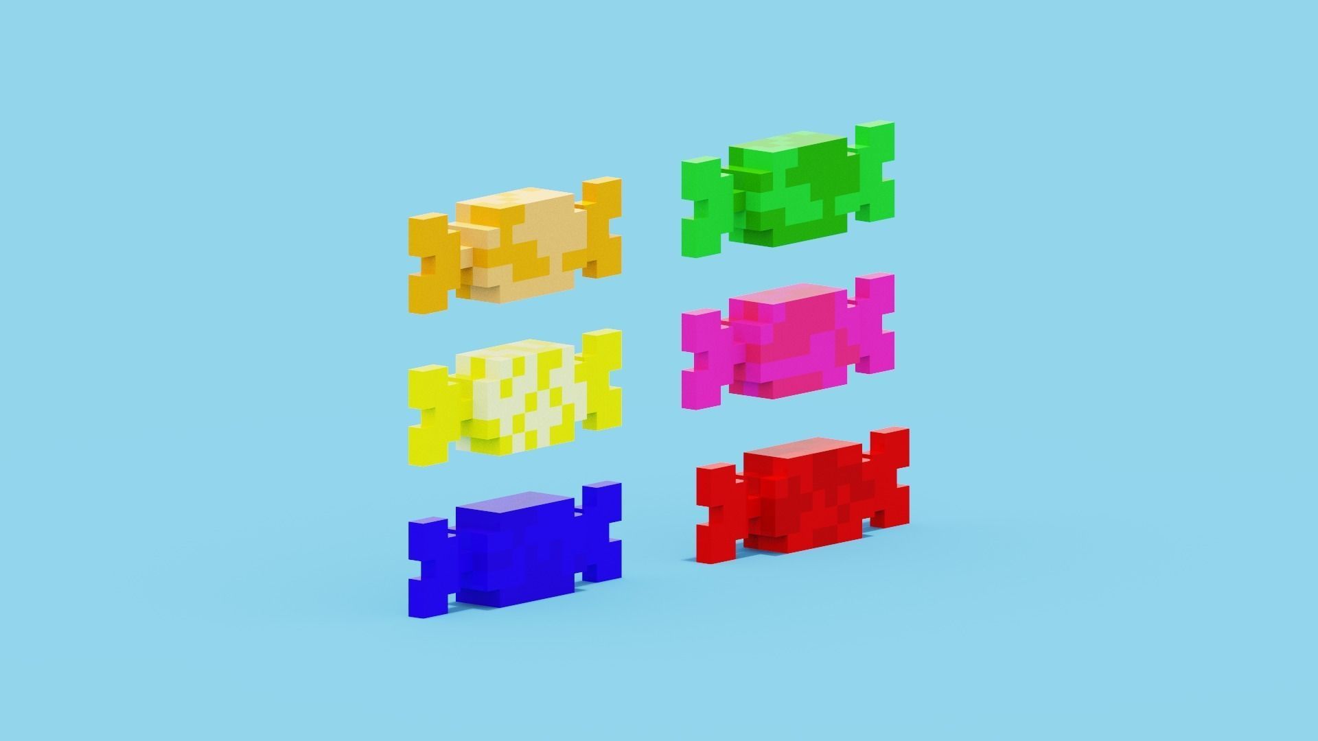 3D model Candy Voxel VR / AR / low-poly | CGTrader