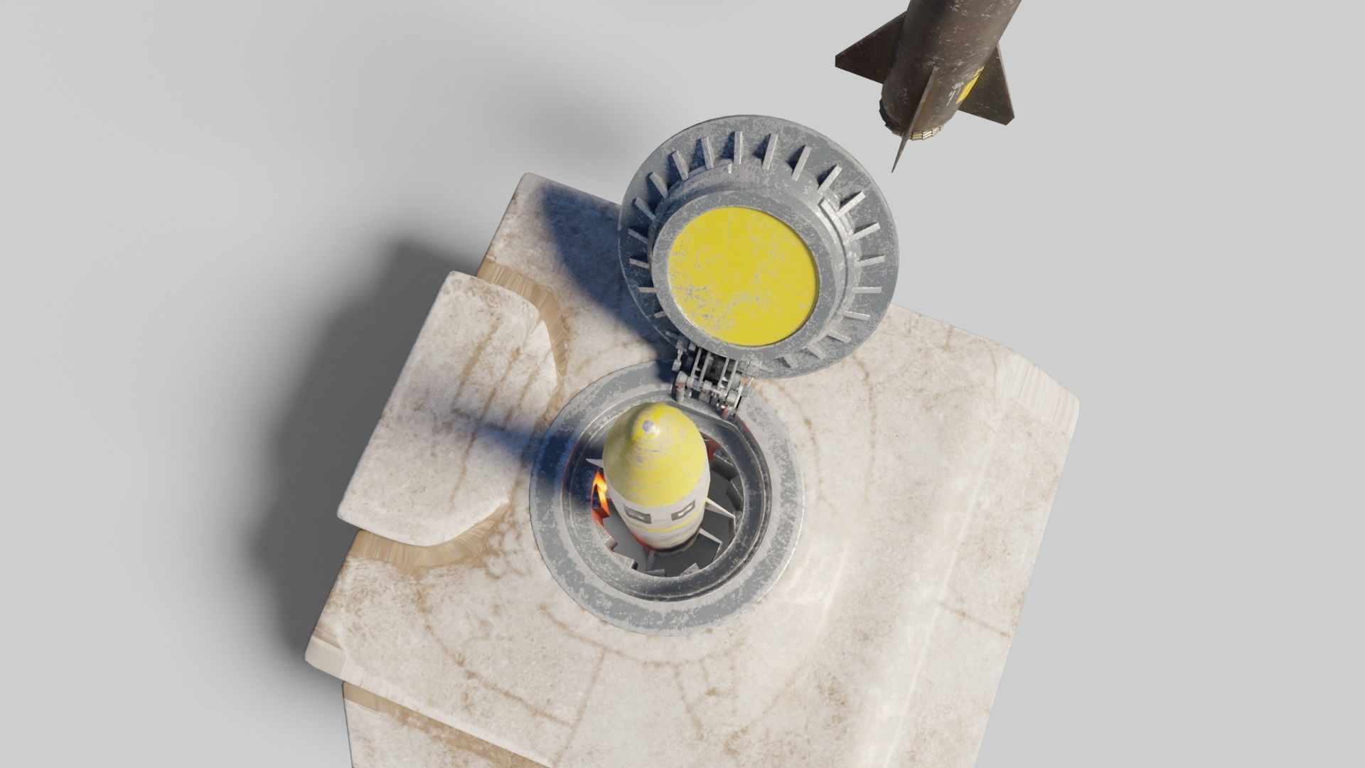 3D model Missile with 2k pbr textures 3 variation VR / AR / low-poly ...