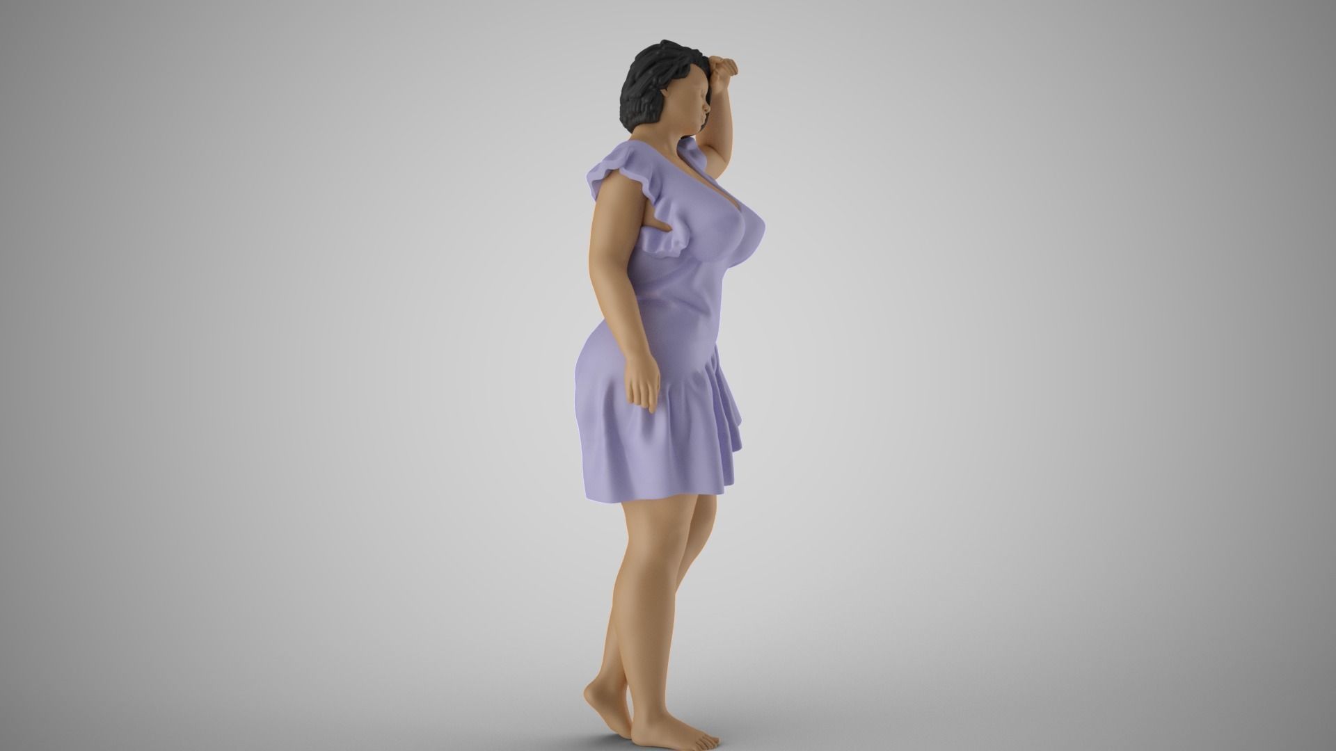 Fatigue 2 woman in dress 3D model 3D printable | CGTrader