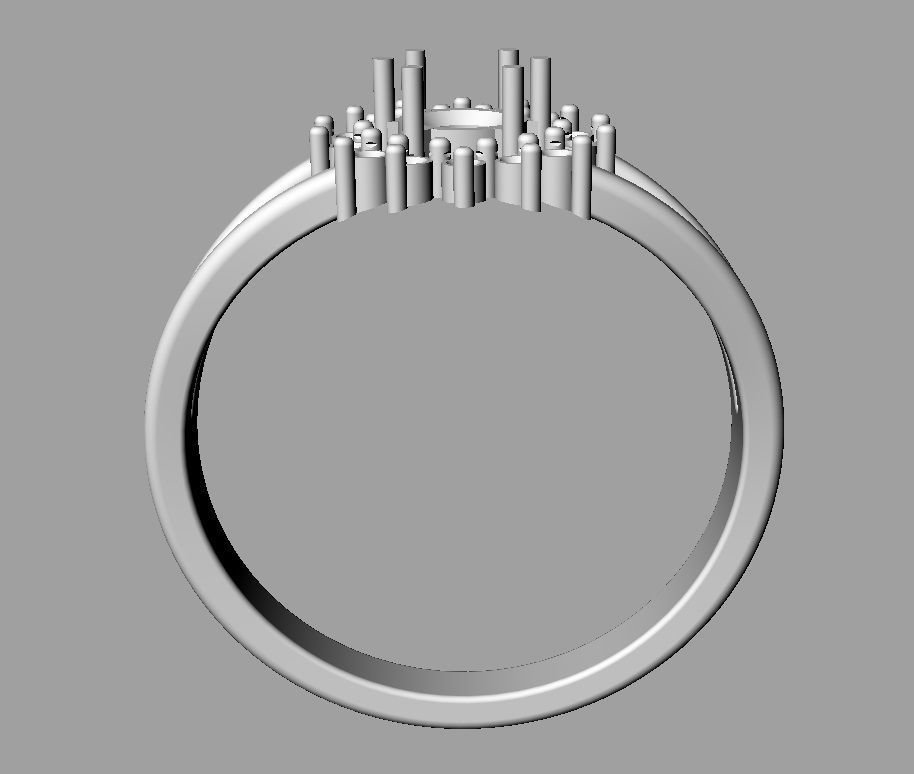 Classic Gemstone Ring 3D model 3D printable | CGTrader
