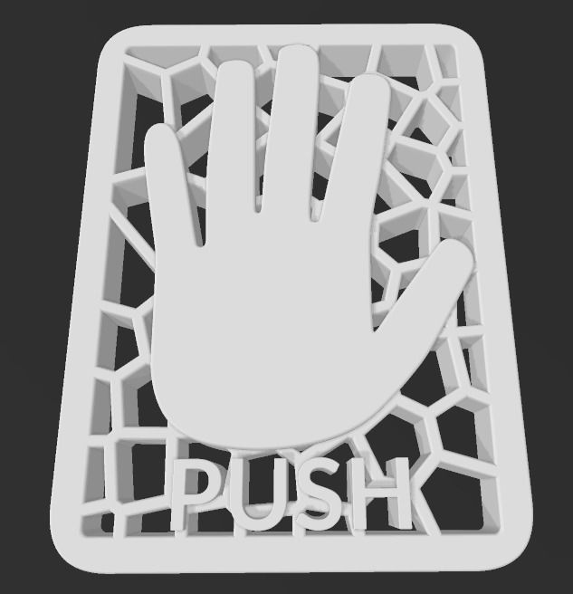 Door Push signs 3D model 3D printable | CGTrader