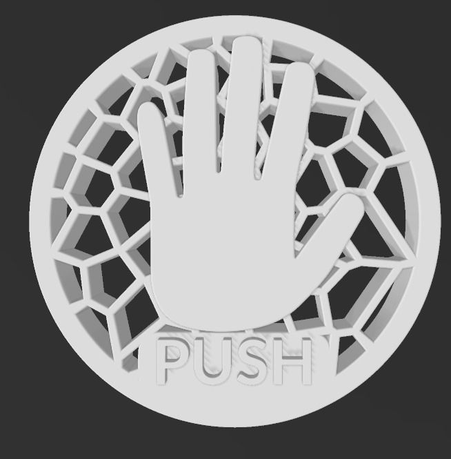 Door Push signs 3D model 3D printable | CGTrader