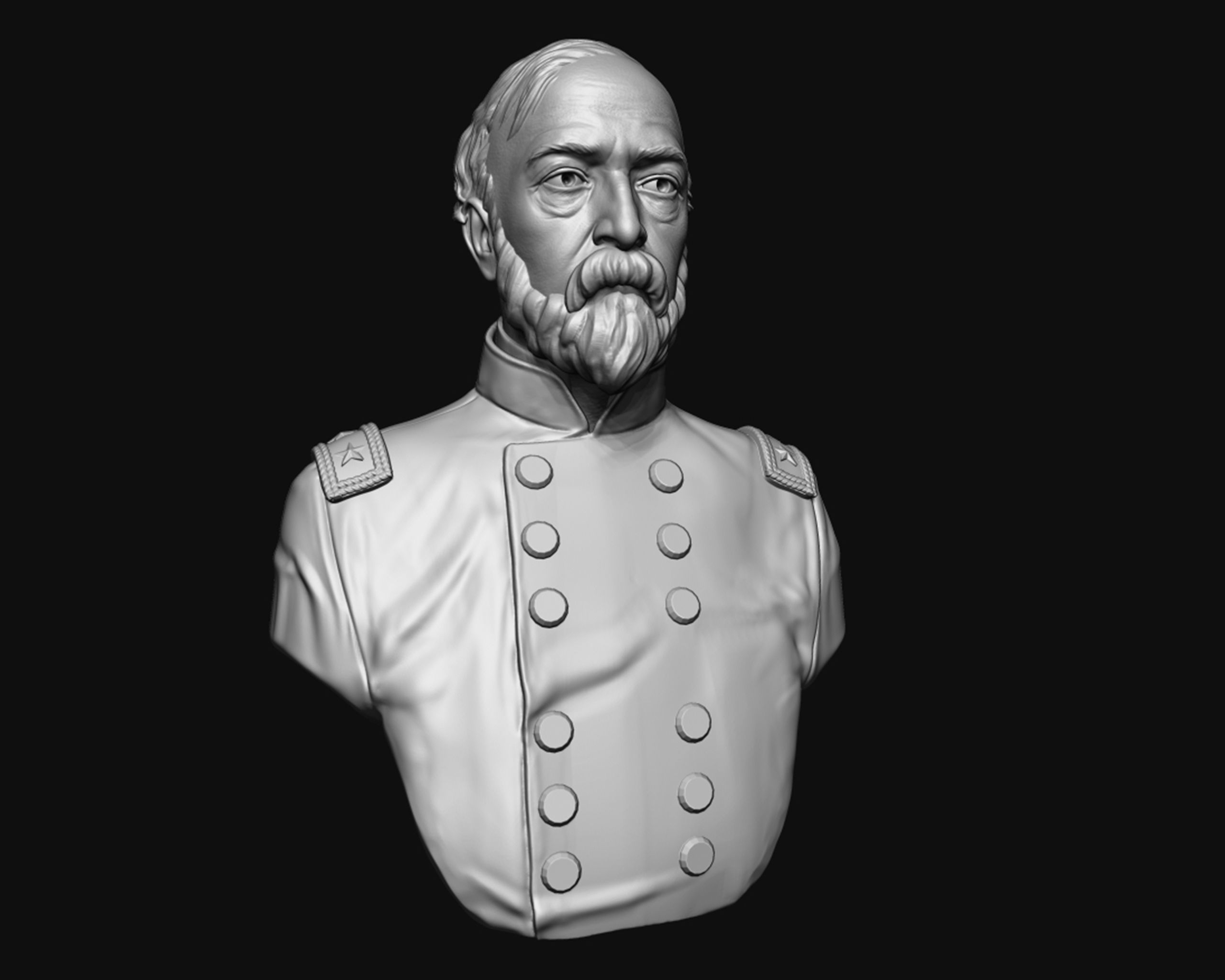 General George Meade bust sculpture 3D model 3D printable | CGTrader