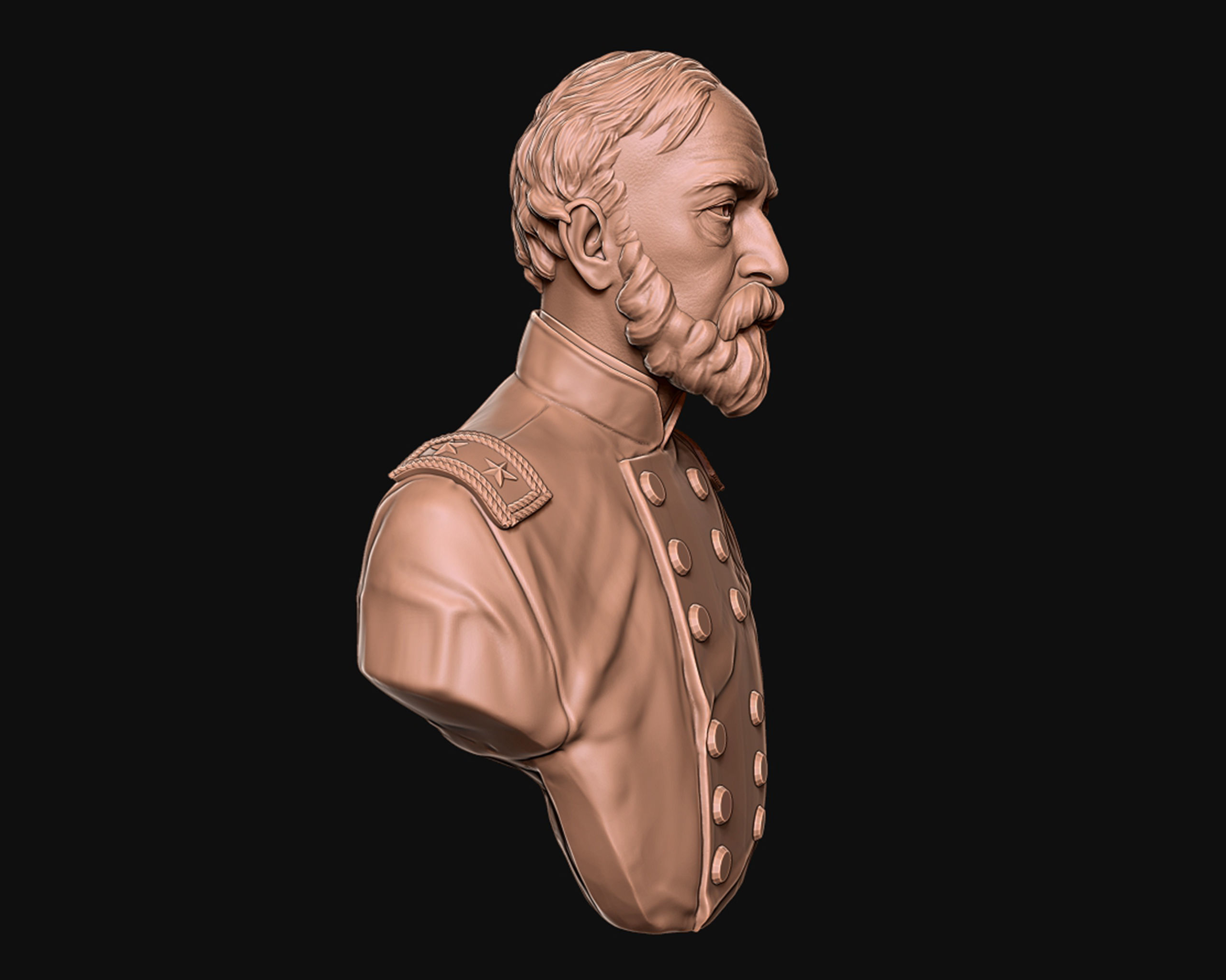 General George Meade bust sculpture 3D model 3D printable | CGTrader