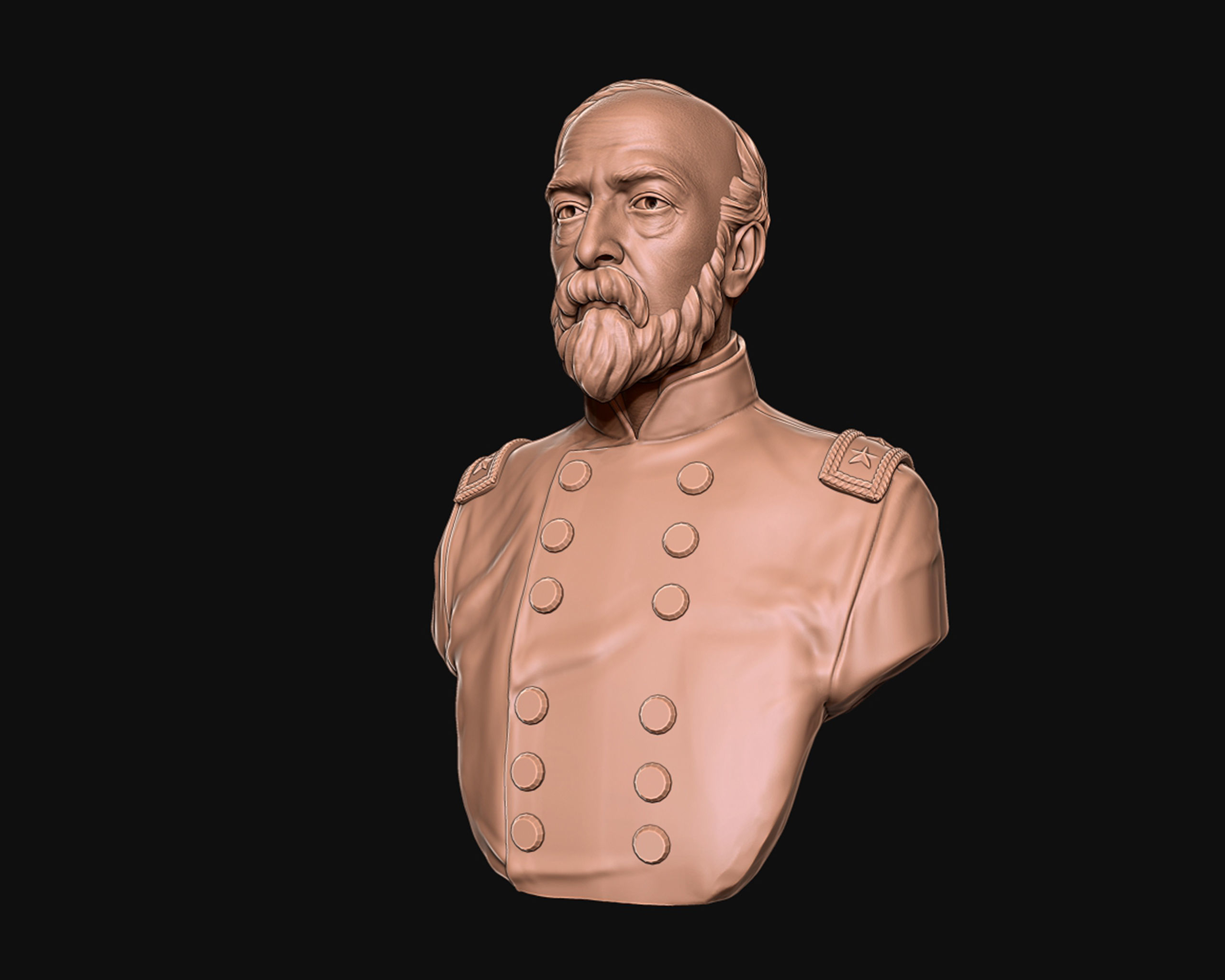 General George Meade bust sculpture 3D model 3D printable | CGTrader