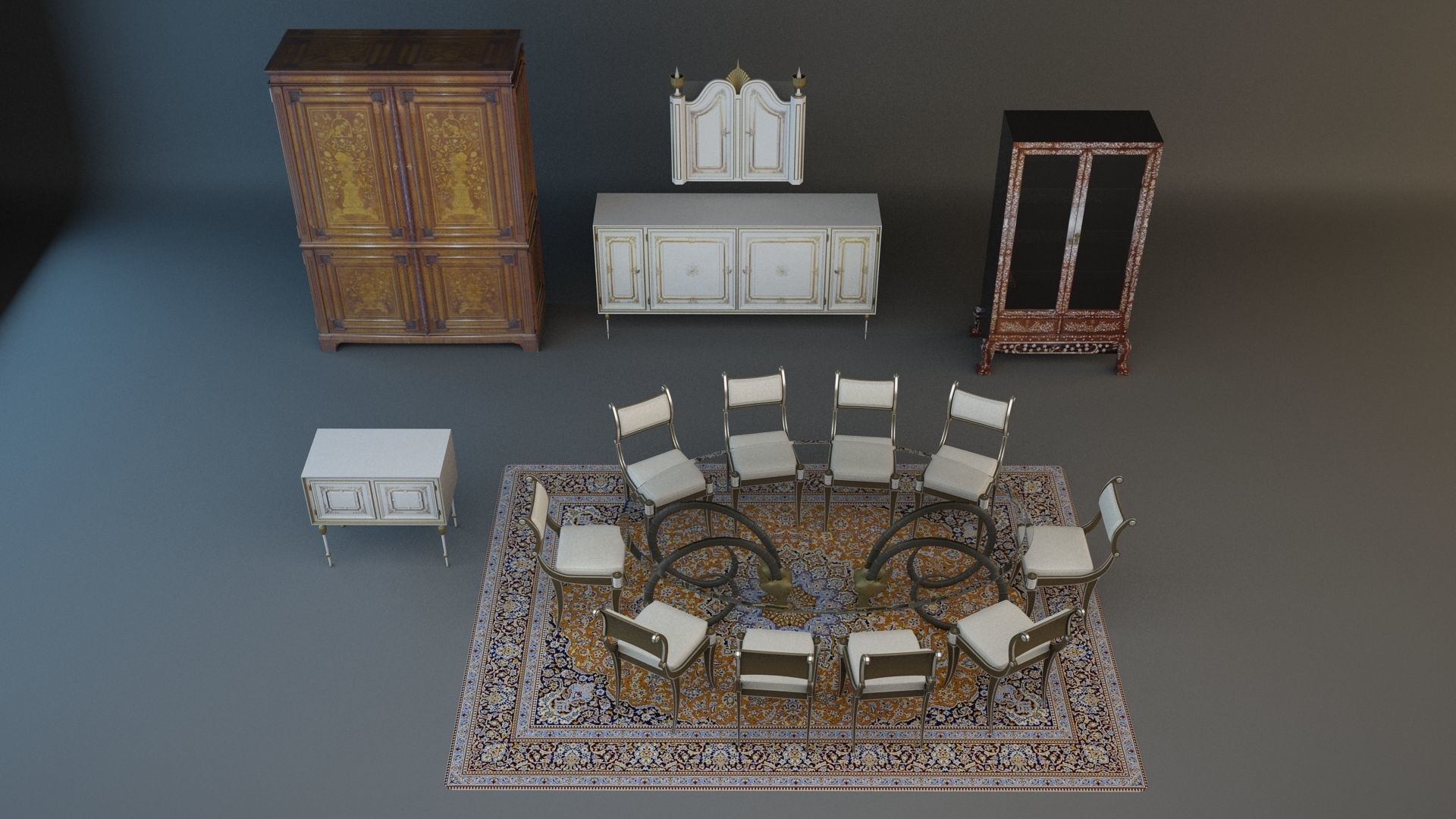 Antique Furniture Collection 3D model | CGTrader