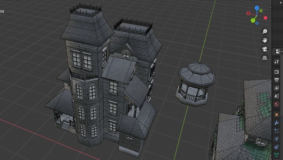 3D model Old Manor VR / AR / low-poly | CGTrader