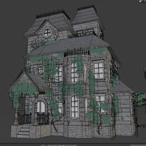 3D model Old Manor VR / AR / low-poly | CGTrader