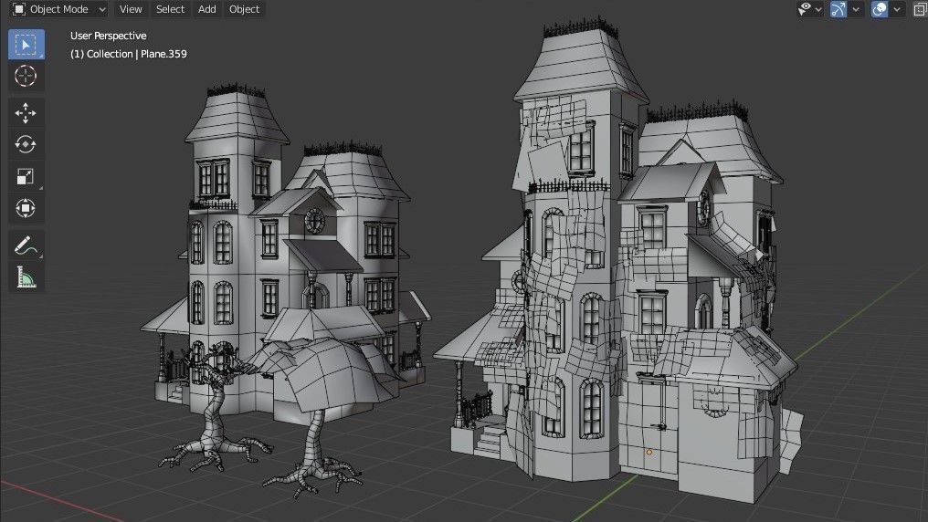 3D model Old Manor VR / AR / low-poly | CGTrader