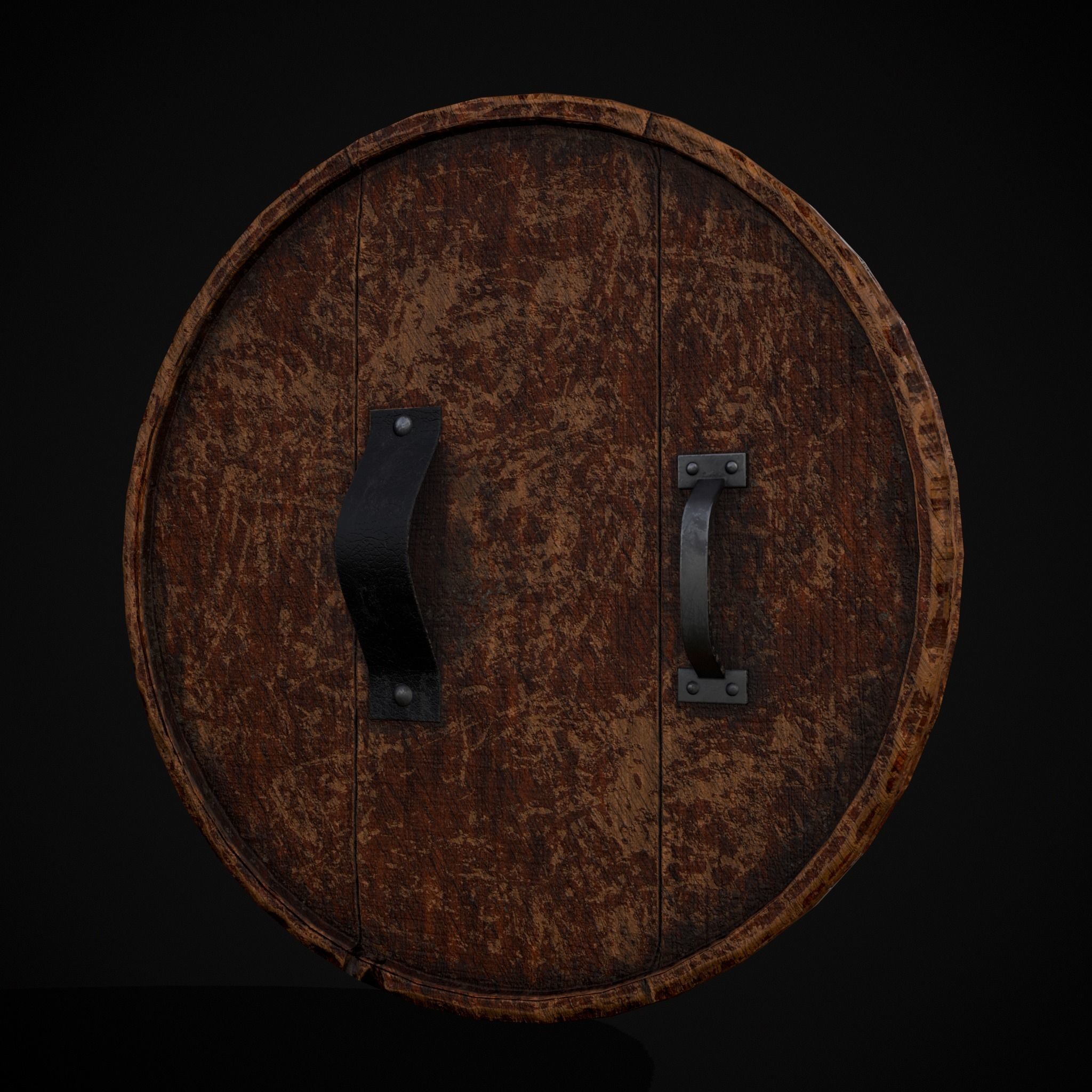 3D model Carved Round Wooden Phoenix Shield VR / AR / low-poly | CGTrader