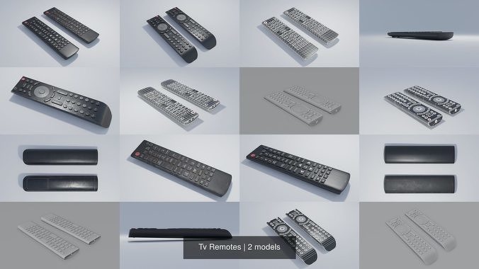 3D Model Collection Tv Remotes VR / AR / low-poly | CGTrader