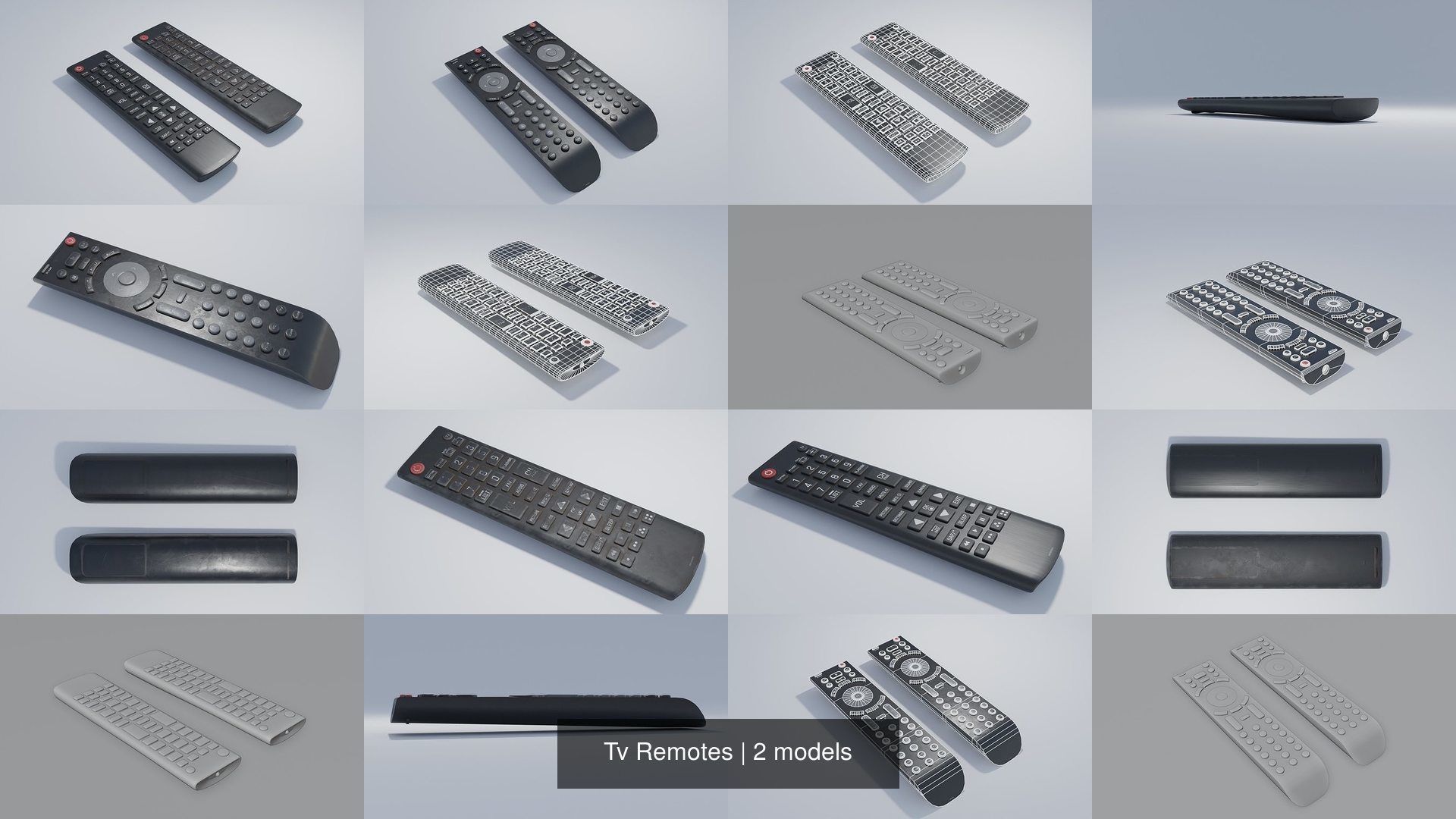 3D Model Collection Tv Remotes VR / AR / low-poly | CGTrader