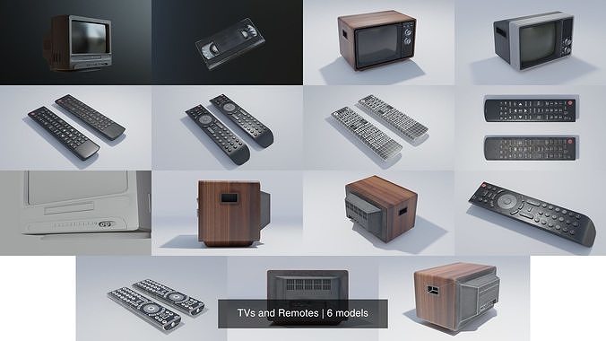 3D Model Collection TVs and Remotes VR / AR / low-poly | CGTrader