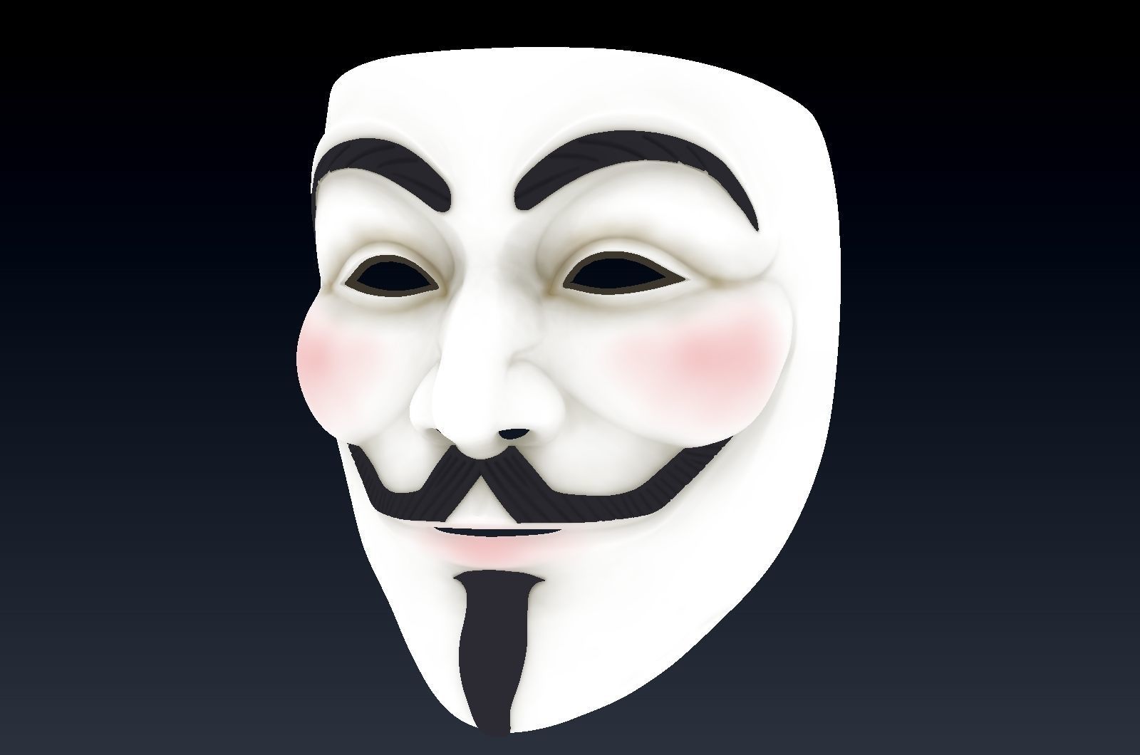V for vendetta mask zbrush high model 3D model | CGTrader