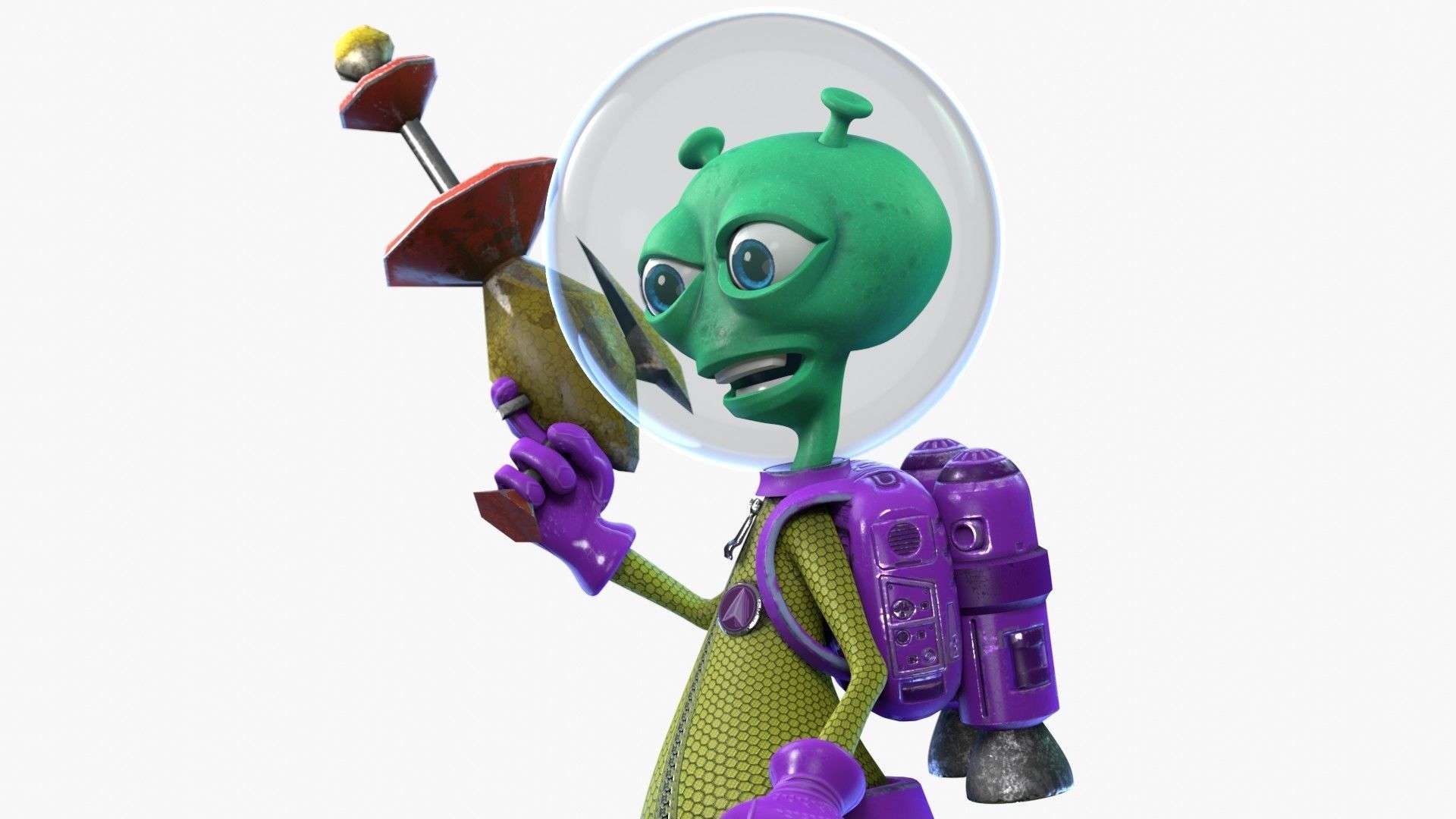 3D model Cartoon Alien VR / AR / low-poly | CGTrader
