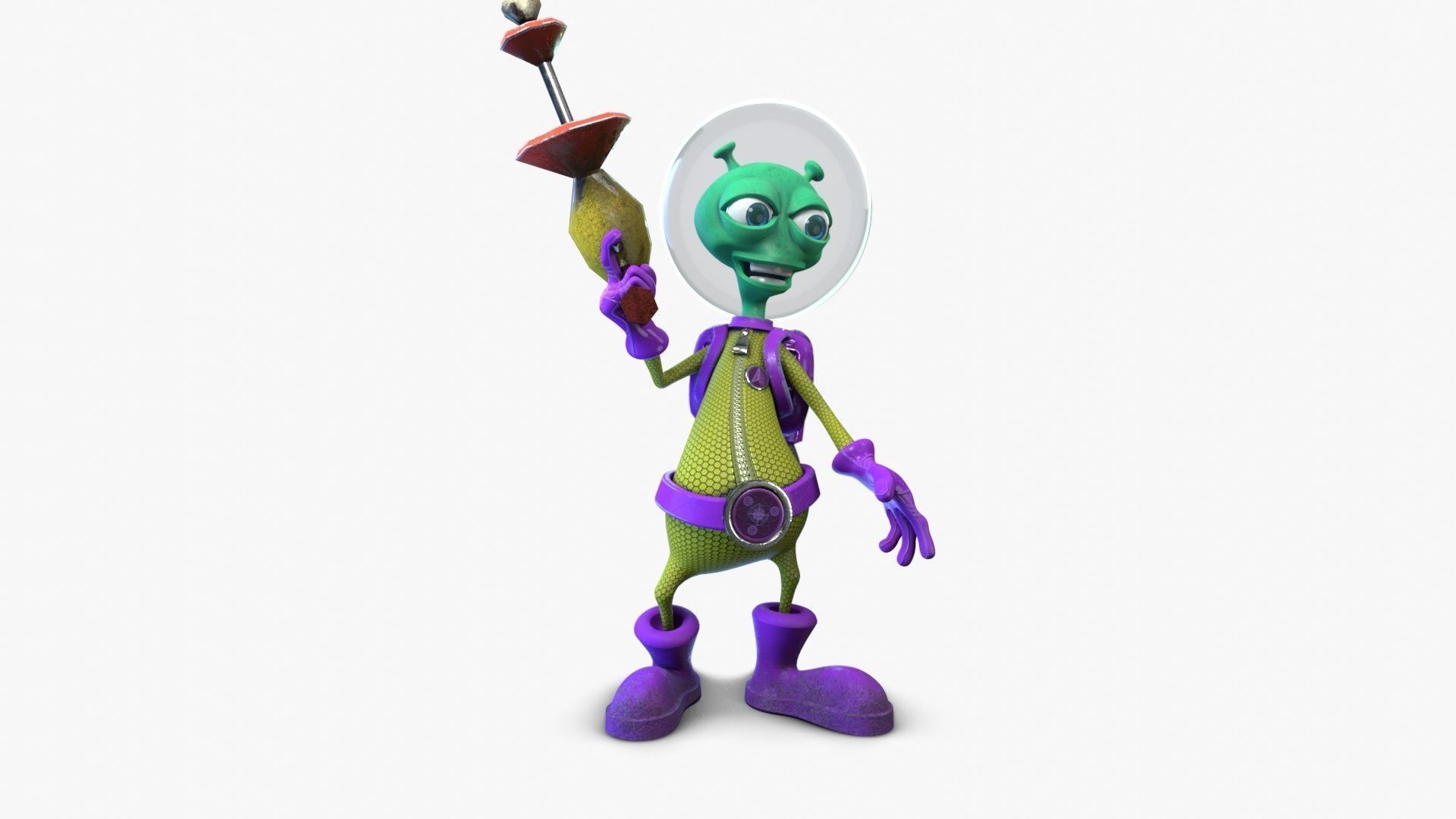 3D model Cartoon Alien VR / AR / low-poly | CGTrader