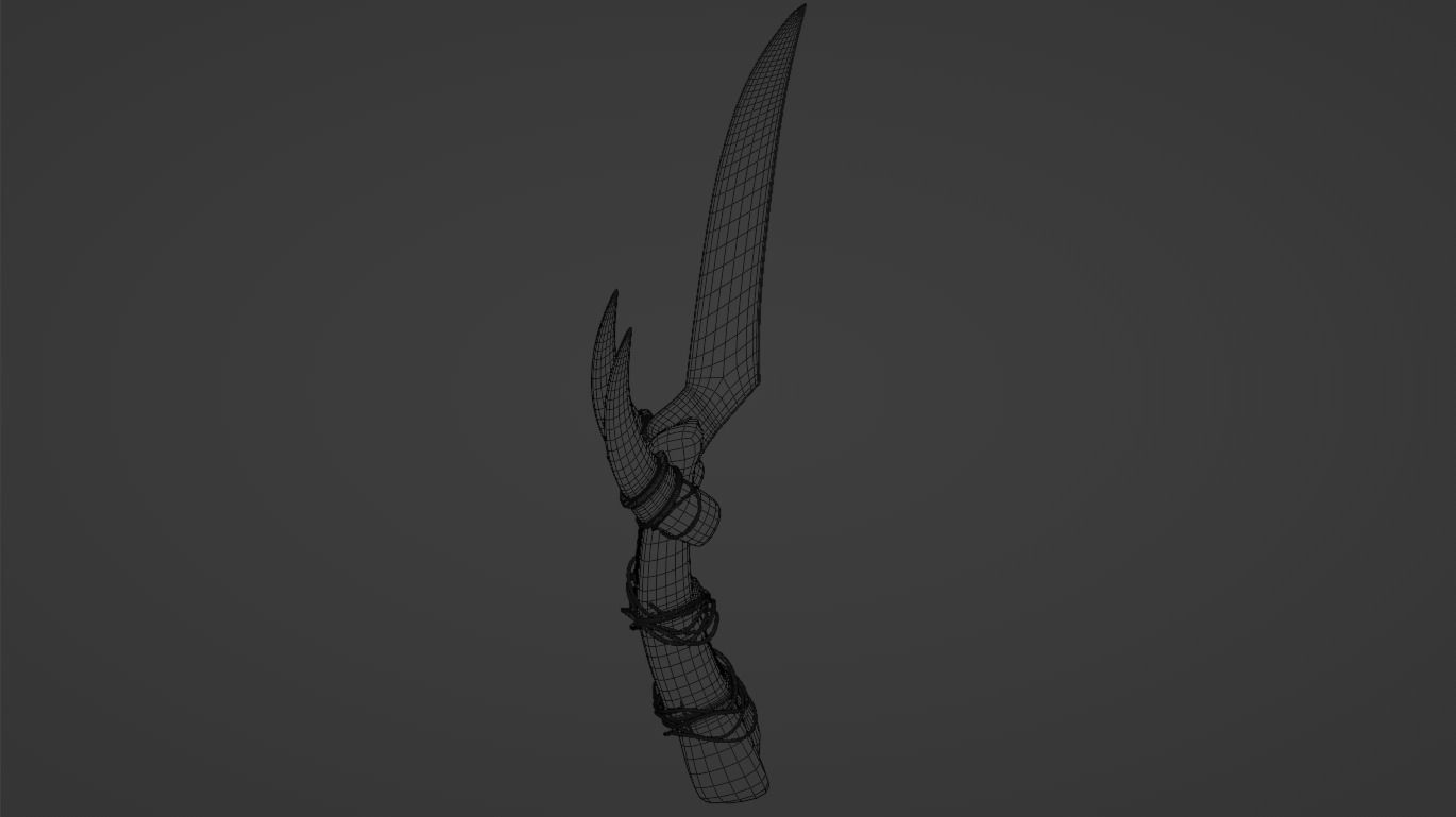 3D model Stylized Tribal Knife VR / AR / low-poly | CGTrader