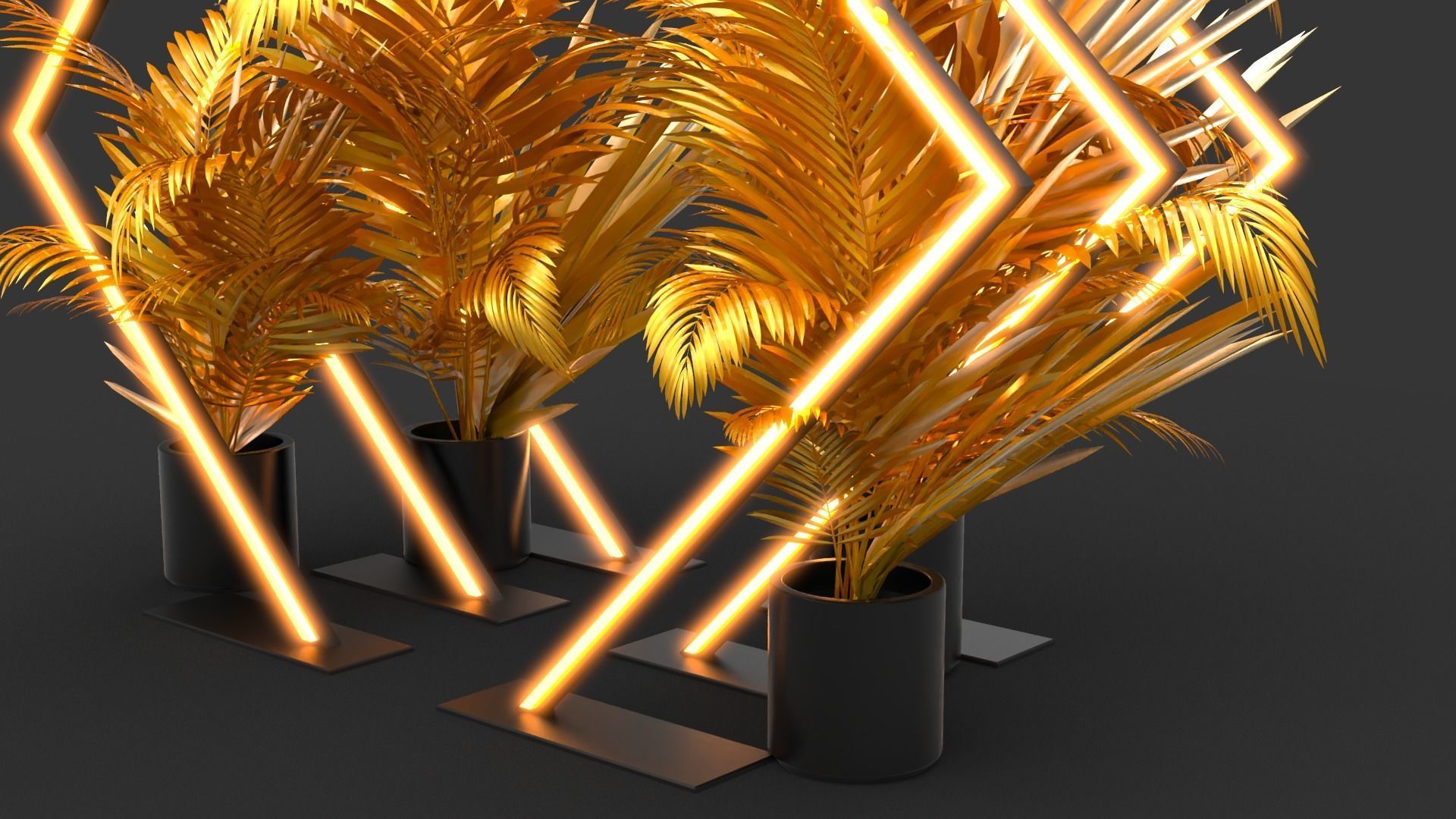 Neon Squares - Photo Opportunity 3D model | CGTrader