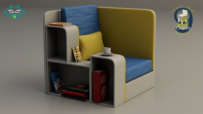 House Hold Series - 9 Book Chairs - Chair 1 3D model | CGTrader