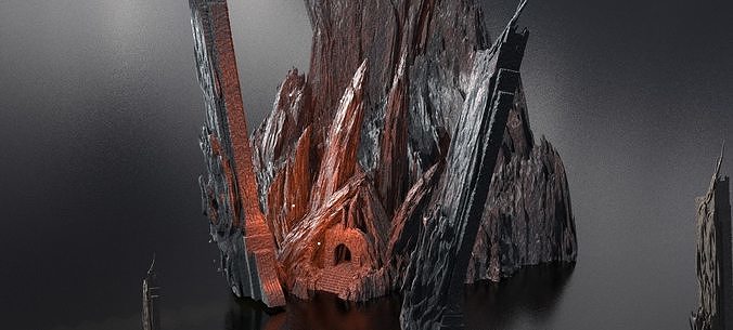 Dantes Underworld Caves Kit bash 2 3D model | CGTrader