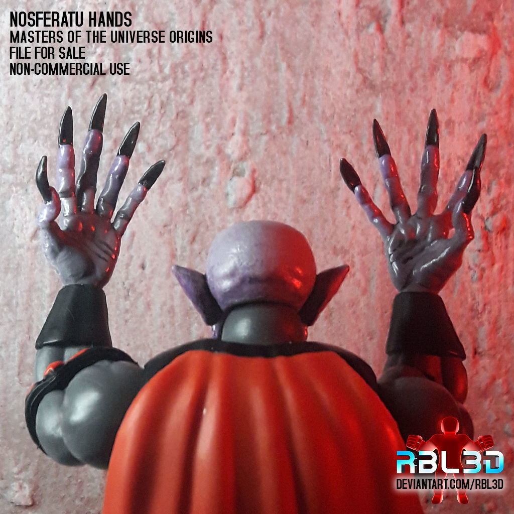 Nosferatu hands and head for Motu Origins-Masterverse compatible 3D ...
