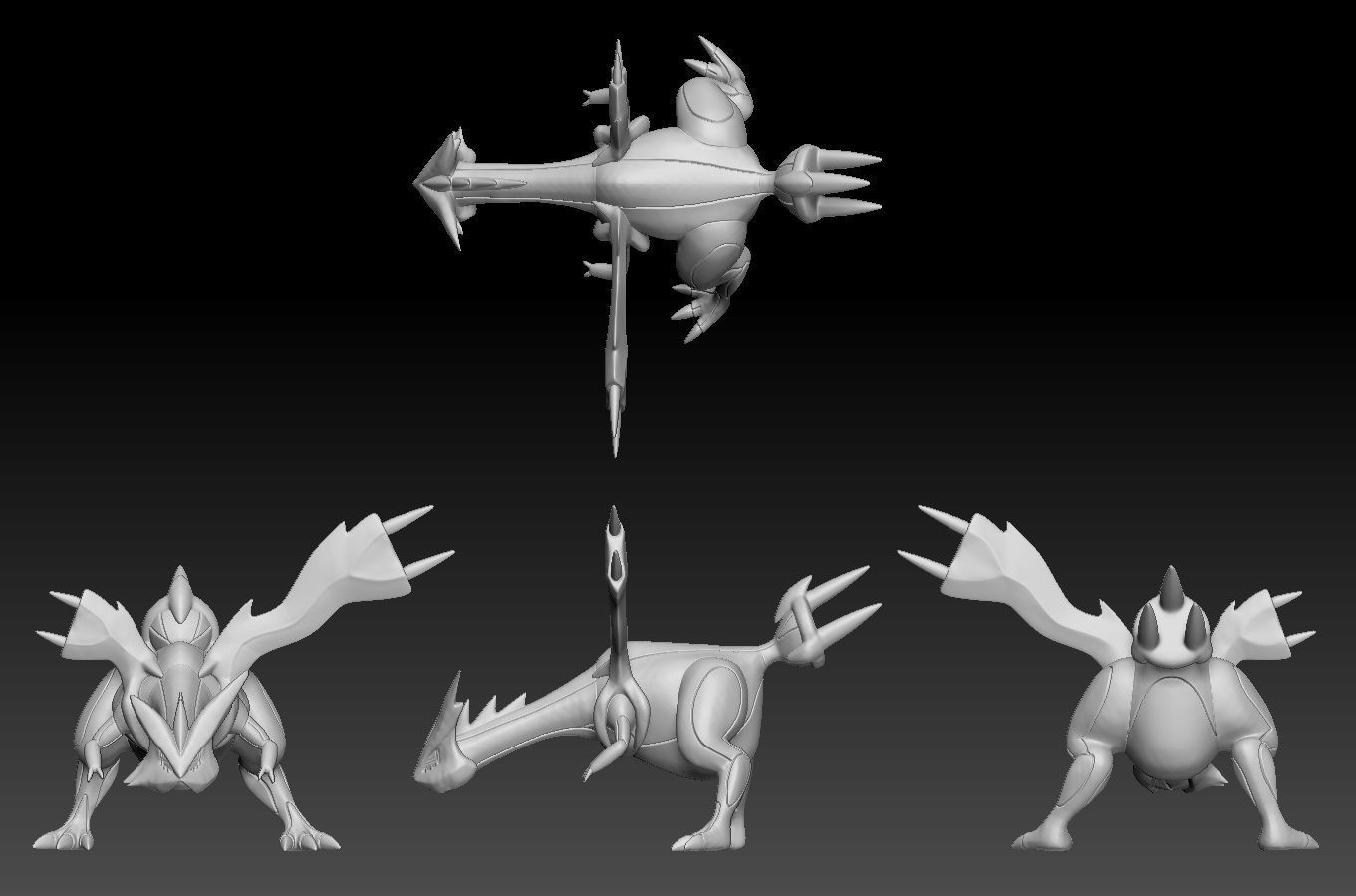 Pokemon Kyurem 3D model 3D printable | CGTrader