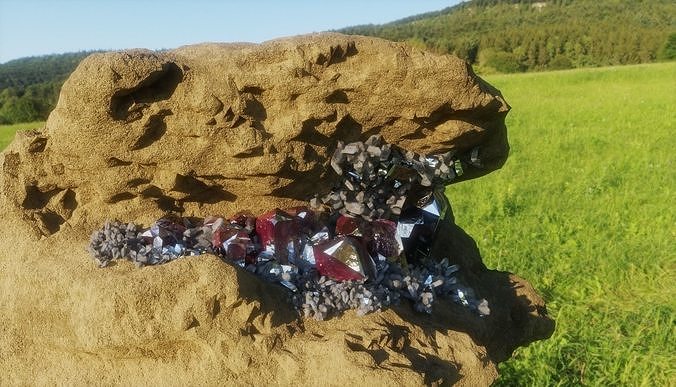 3D model Low Poly 4 Sided Crystals Pack VR / AR / low-poly | CGTrader