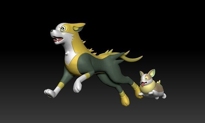 Pokemon Yamper Boltund 3D model 3D printable | CGTrader