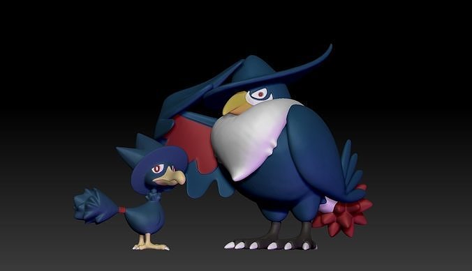 Pokemon Murkrow Honchkrow 3D model 3D printable | CGTrader
