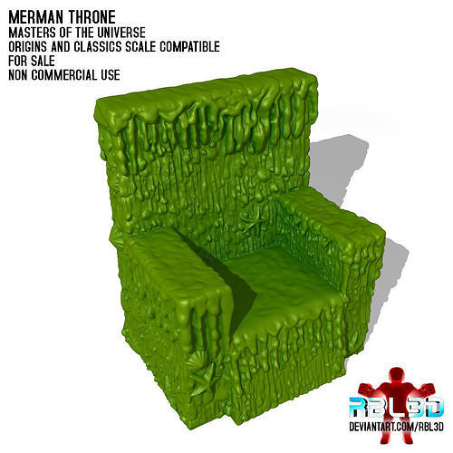 Merman Throne -motu- 3D model 3D printable | CGTrader