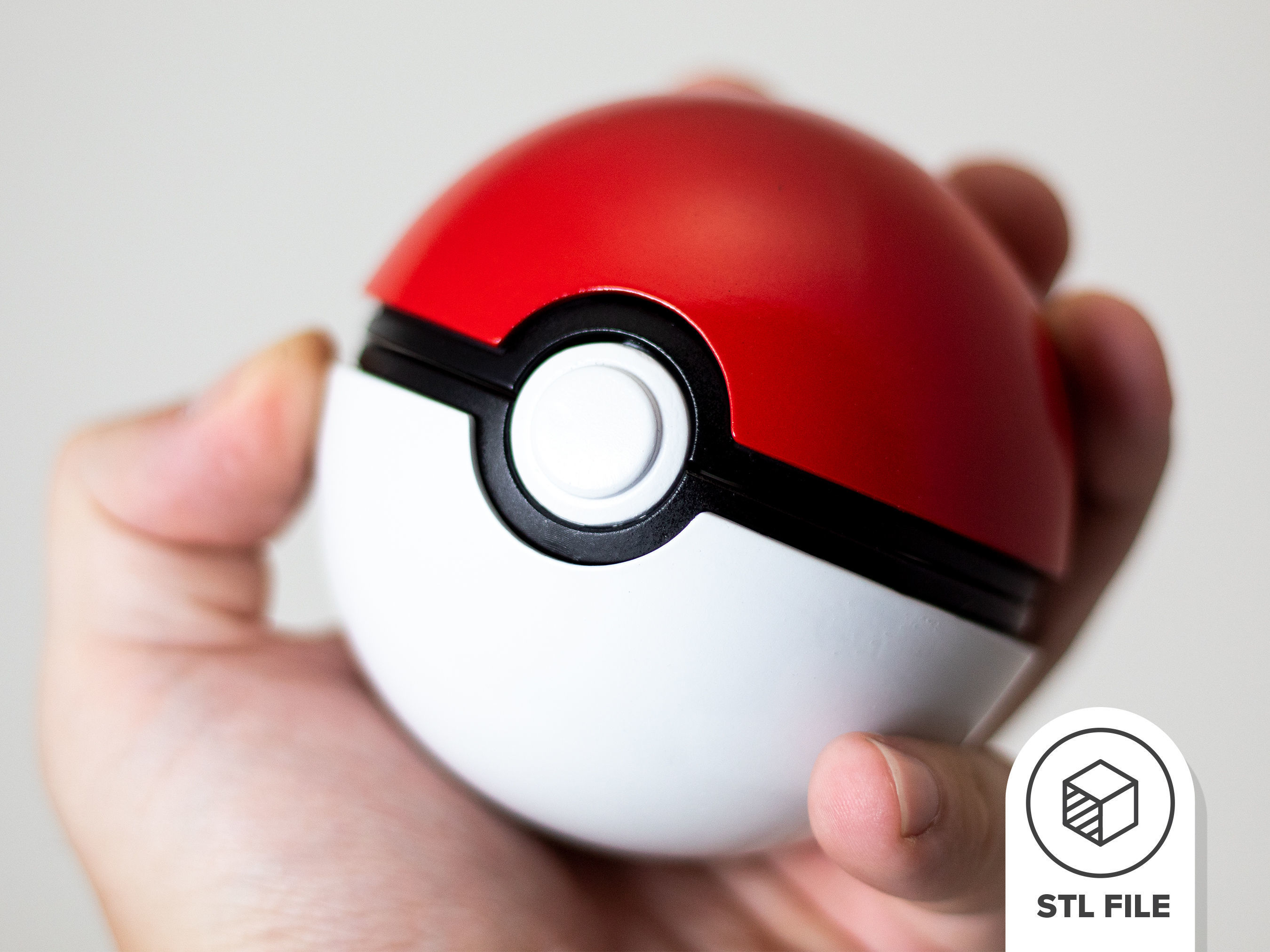 Pokeball STL from Pokemon with Detailed Interior 3D model 3D printable ...