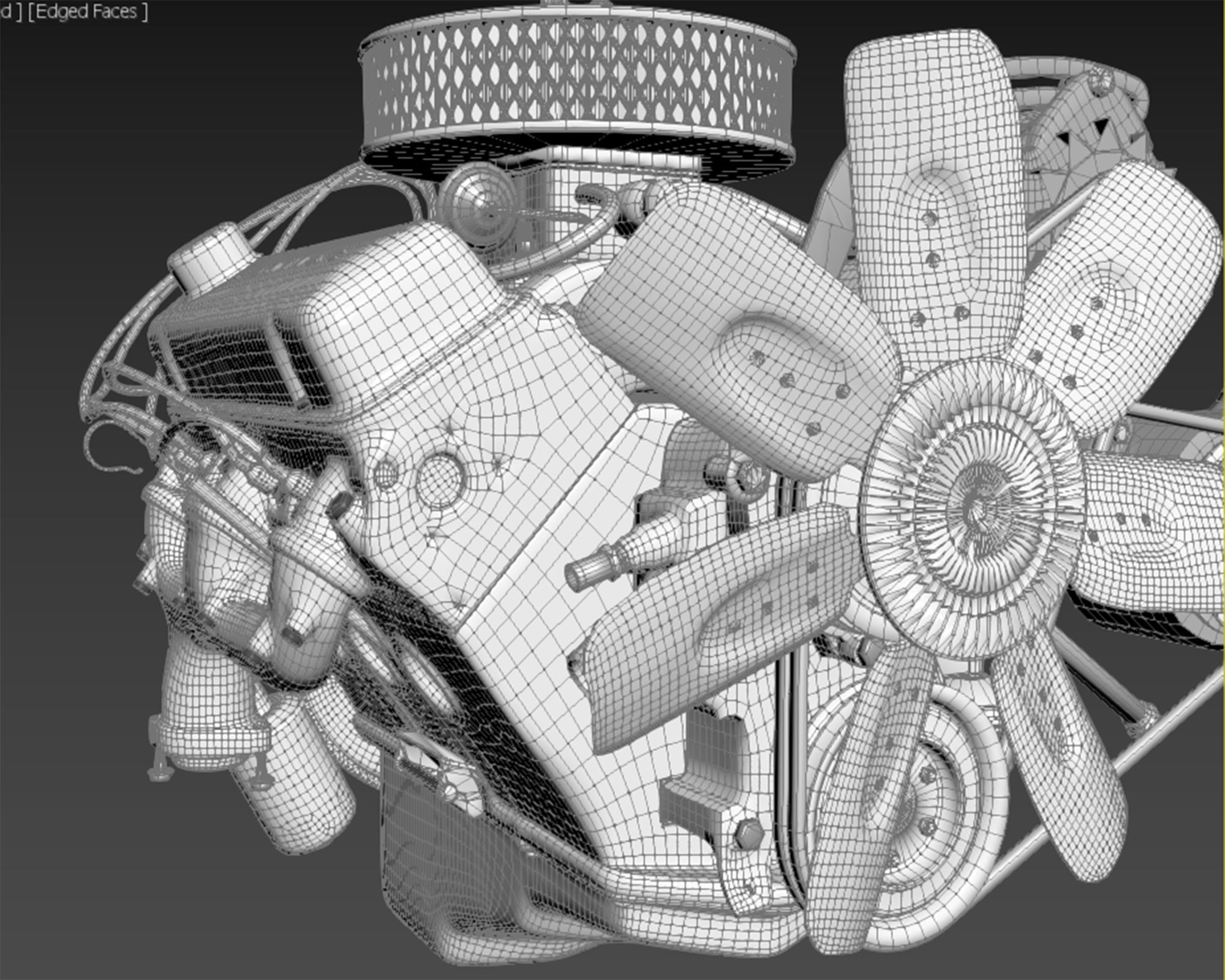 Pontiac V8 Engine Animated Model Midpoly 3D model animated | CGTrader