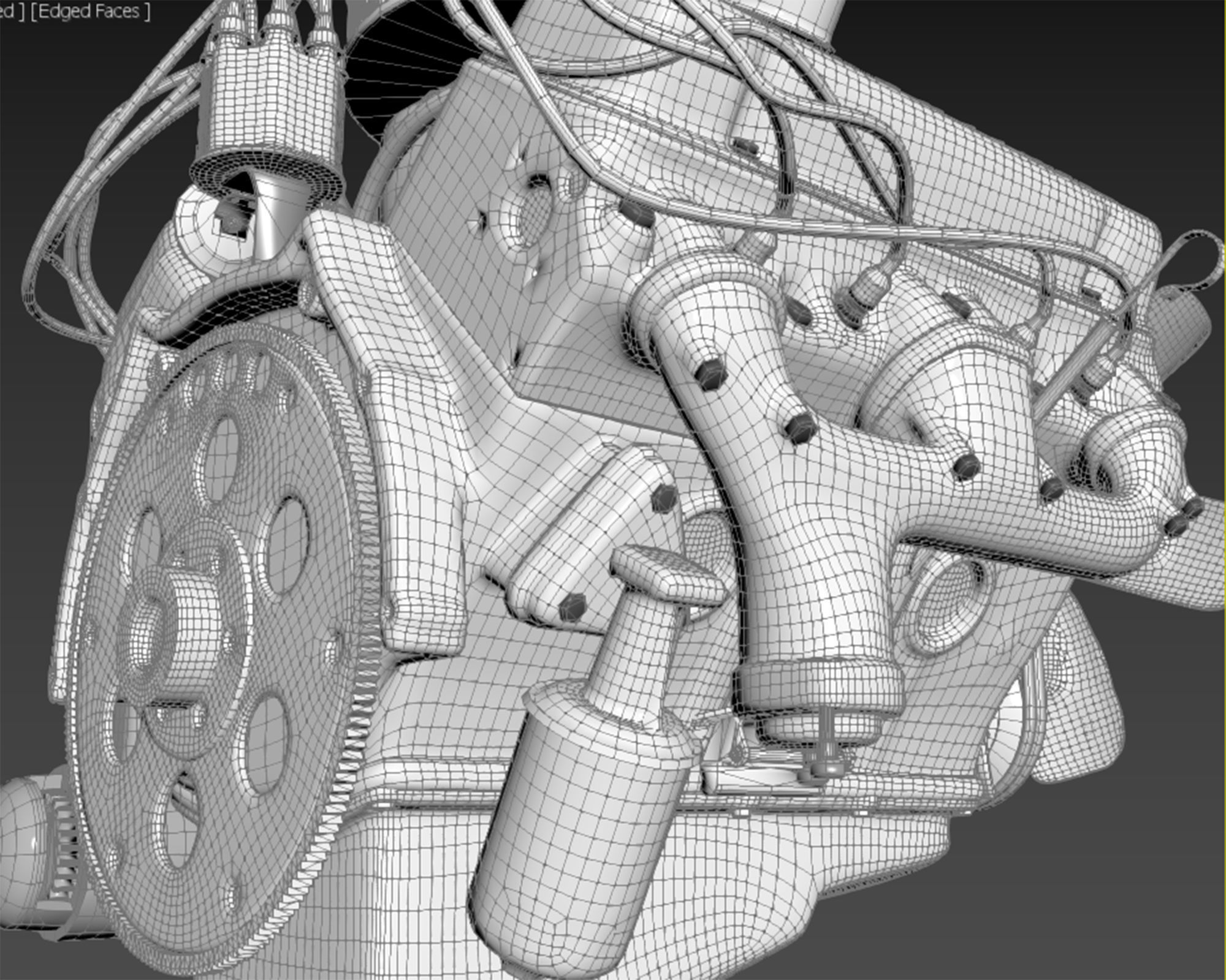 Pontiac V8 Engine Animated Model Midpoly 3D model animated | CGTrader
