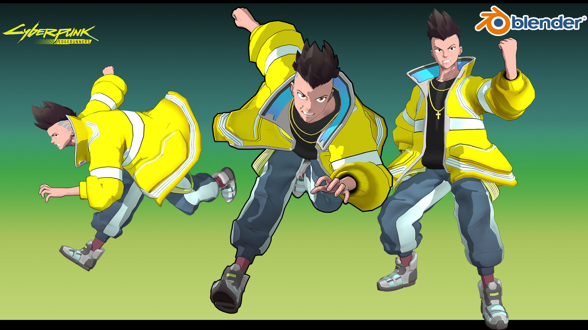 David Martinez CYBERPUNK EDGERUNNER 3D model rigged | CGTrader