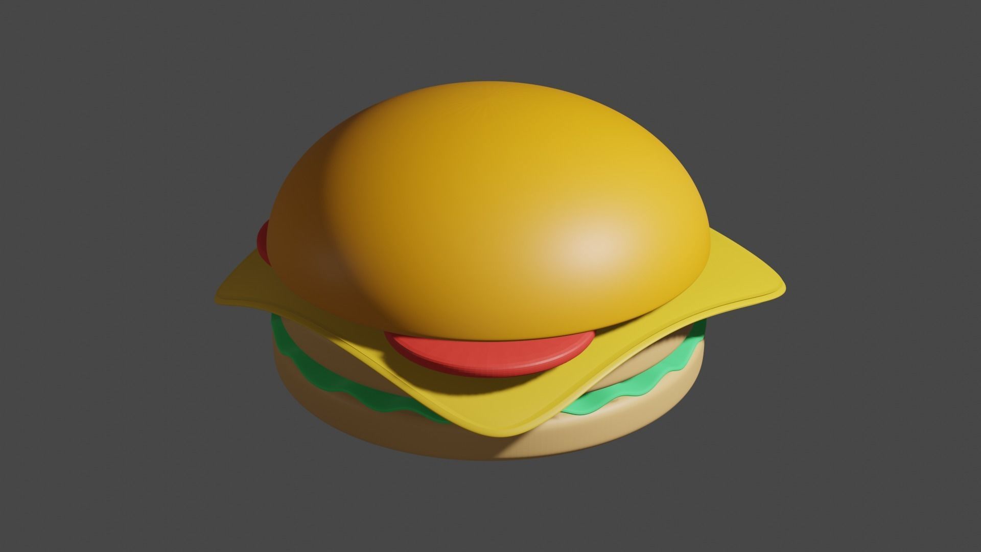 3D model hamburger low poly VR / AR / low-poly | CGTrader