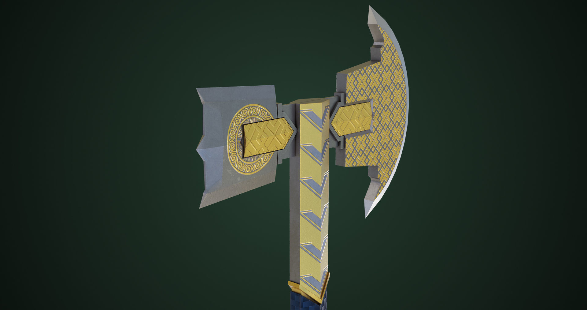 3D model Battle Hammer 05 All PBR Unity UE V-Ray Textures Included VR ...
