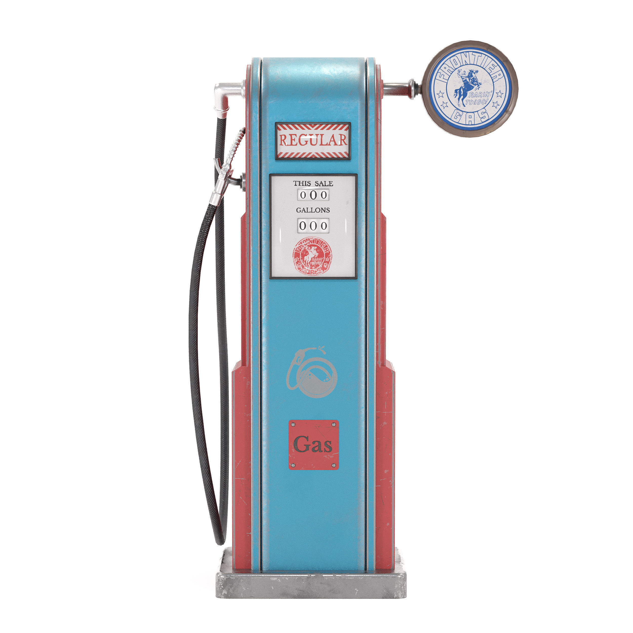 Frontier Gas Pump 3D model | CGTrader