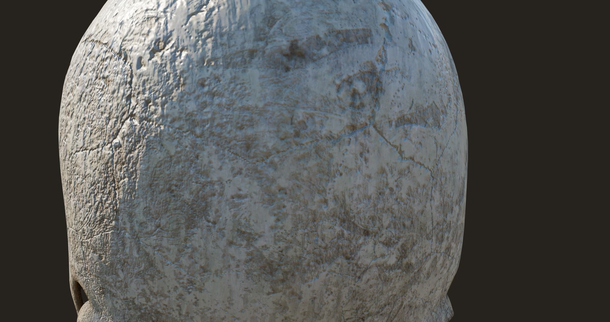 3D model Old Crack Skull With PBR Unity UE V-ray Textures Included VR ...