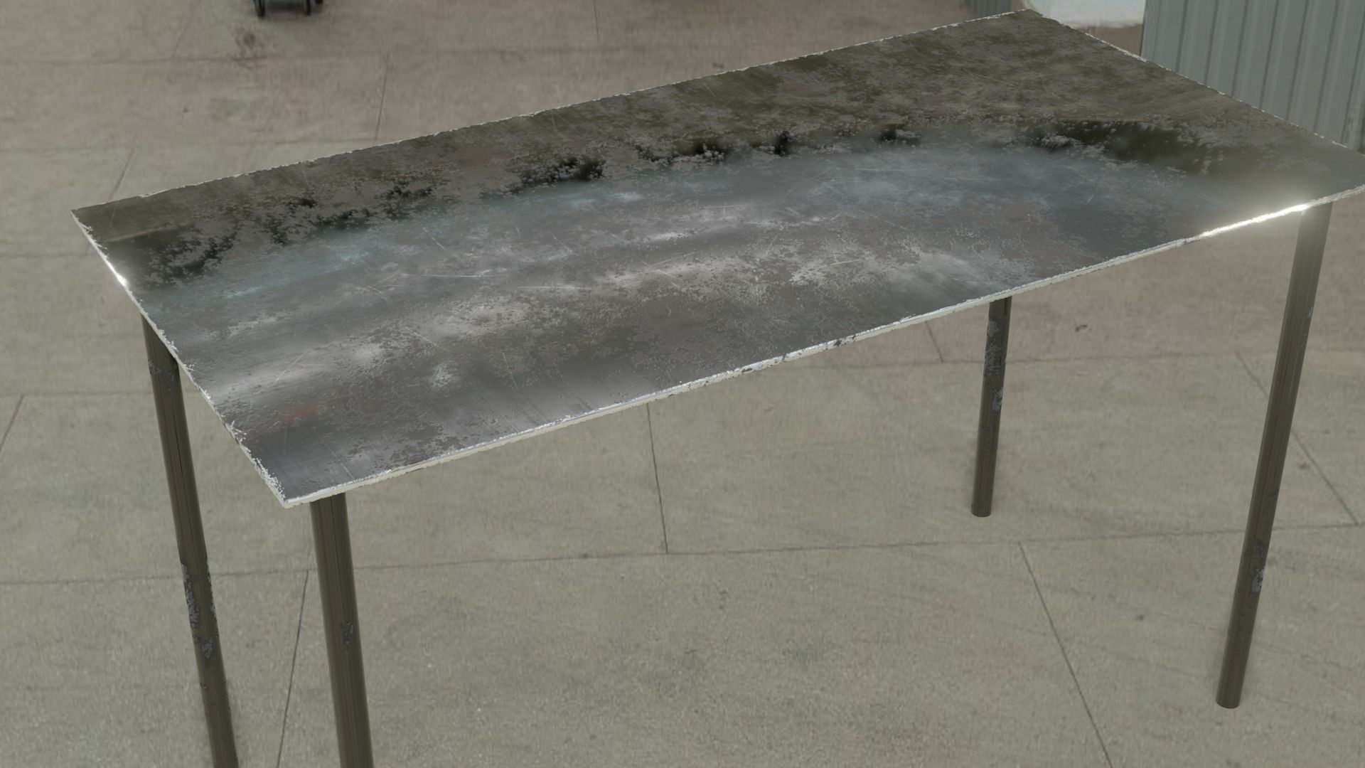 3D model Table of Metal - Game Ready - 4k VR / AR / low-poly | CGTrader