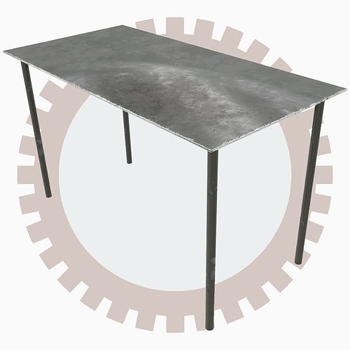 3D model Table of Metal - Game Ready - 4k VR / AR / low-poly | CGTrader