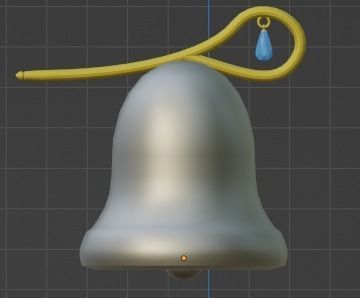 bells bell with drop of water 3D model | CGTrader