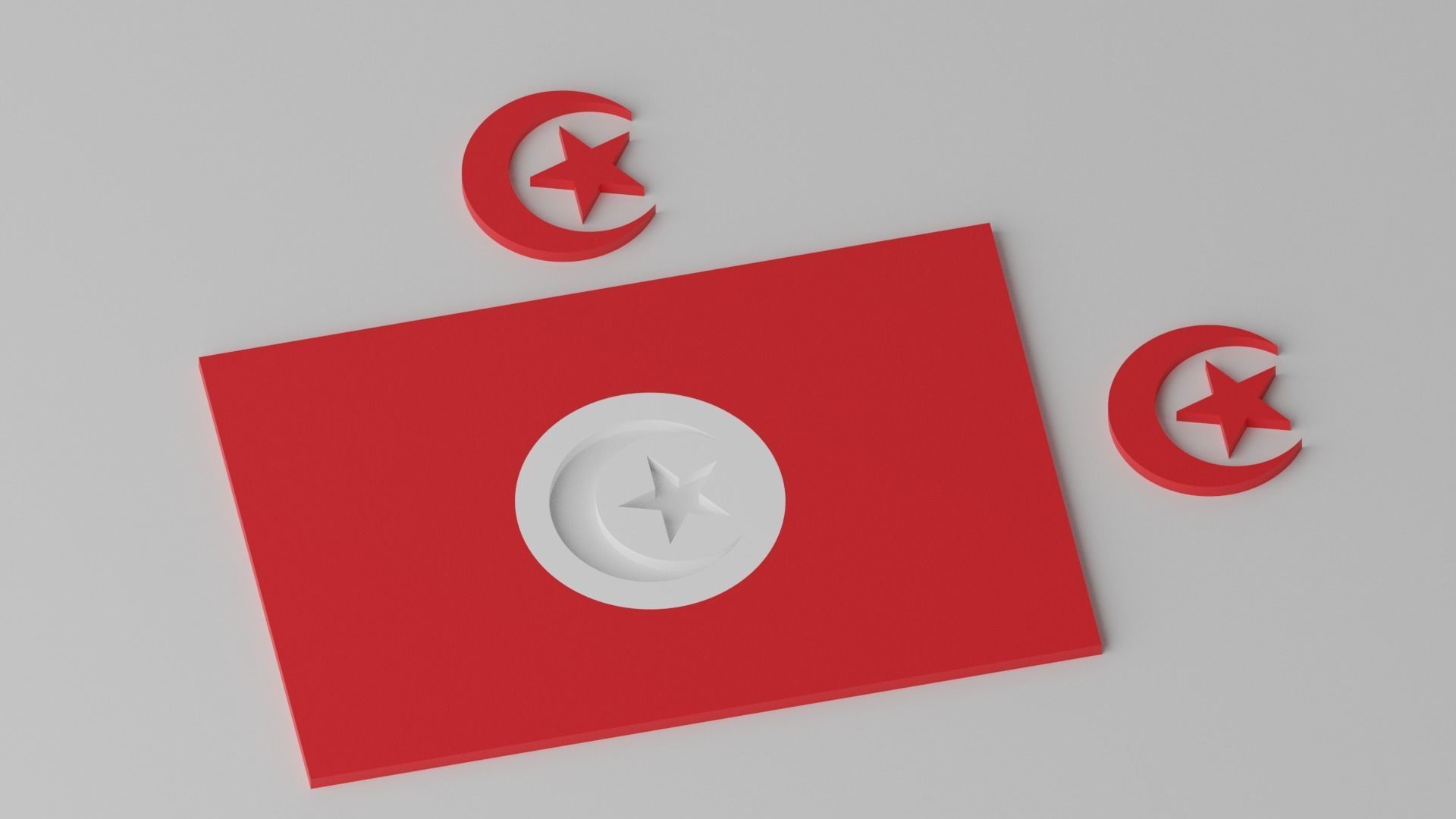 3D model Islamic Muslim Countries Flags Collection VR / AR / low-poly ...