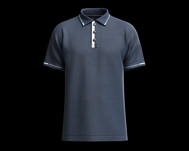 Mens Blue Polo Shirt 3D model | CGTrader