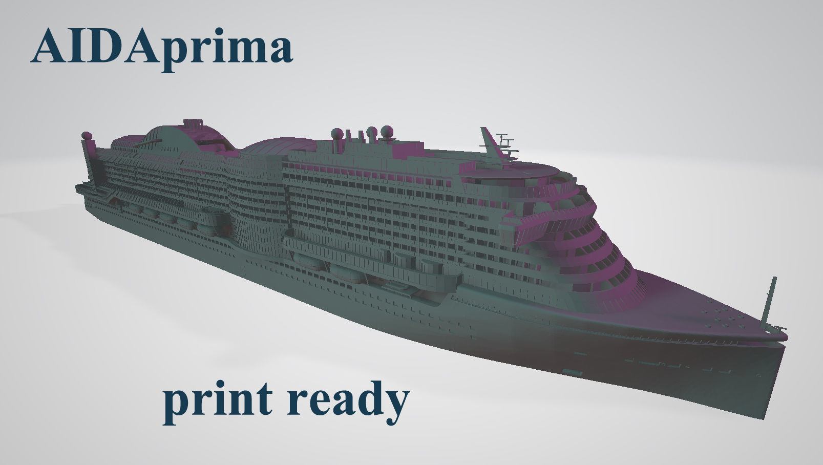 AIDAprima cruise ship 3D print model 3D model 3D printable | CGTrader