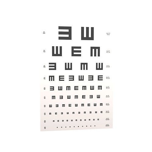 3D model Eye Chart Print v1 001 VR / AR / low-poly | CGTrader